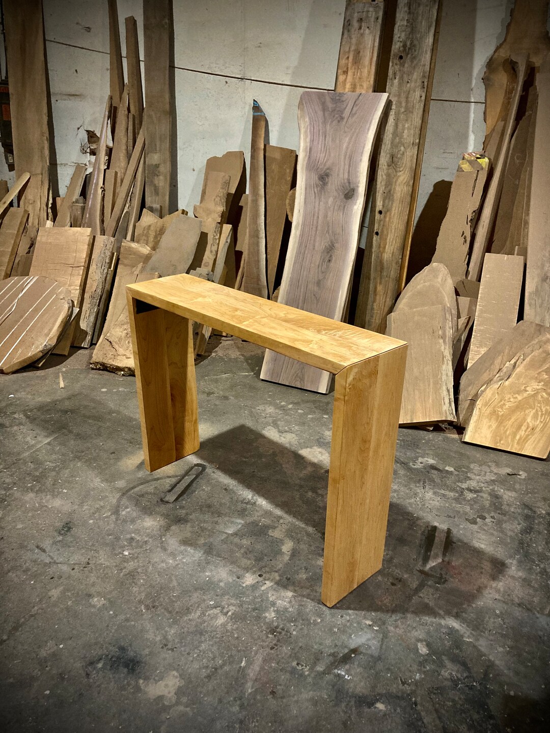Elegant Hardwood Maple Entry Table/desk/ Computer Stand - Etsy