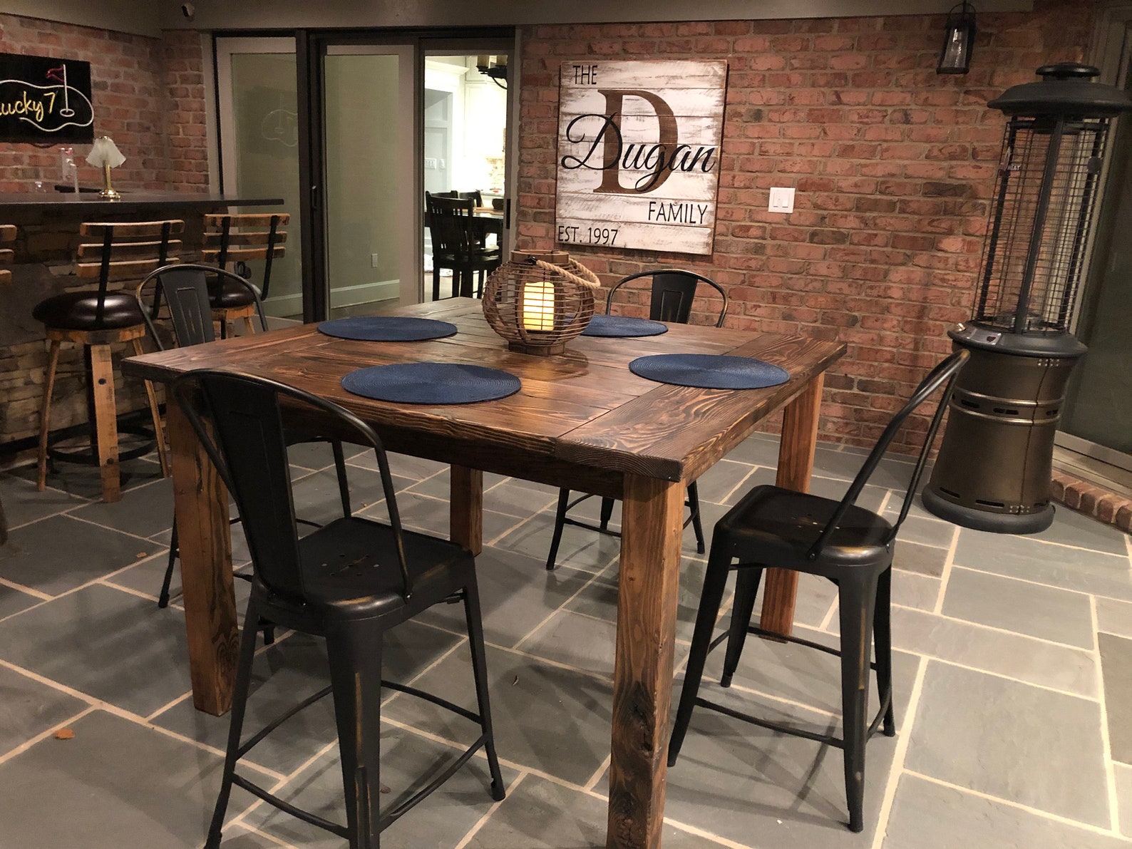 The Farmhouse Square-- Farmhouse Table With Benches Sold Seperatly - Etsy