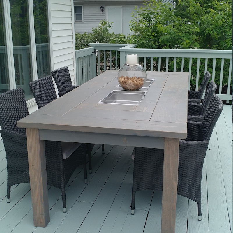 Rustic Cooler Table - Etsy