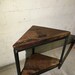Corner Stand Black Walnut Industrial Style With Metal Base - Etsy