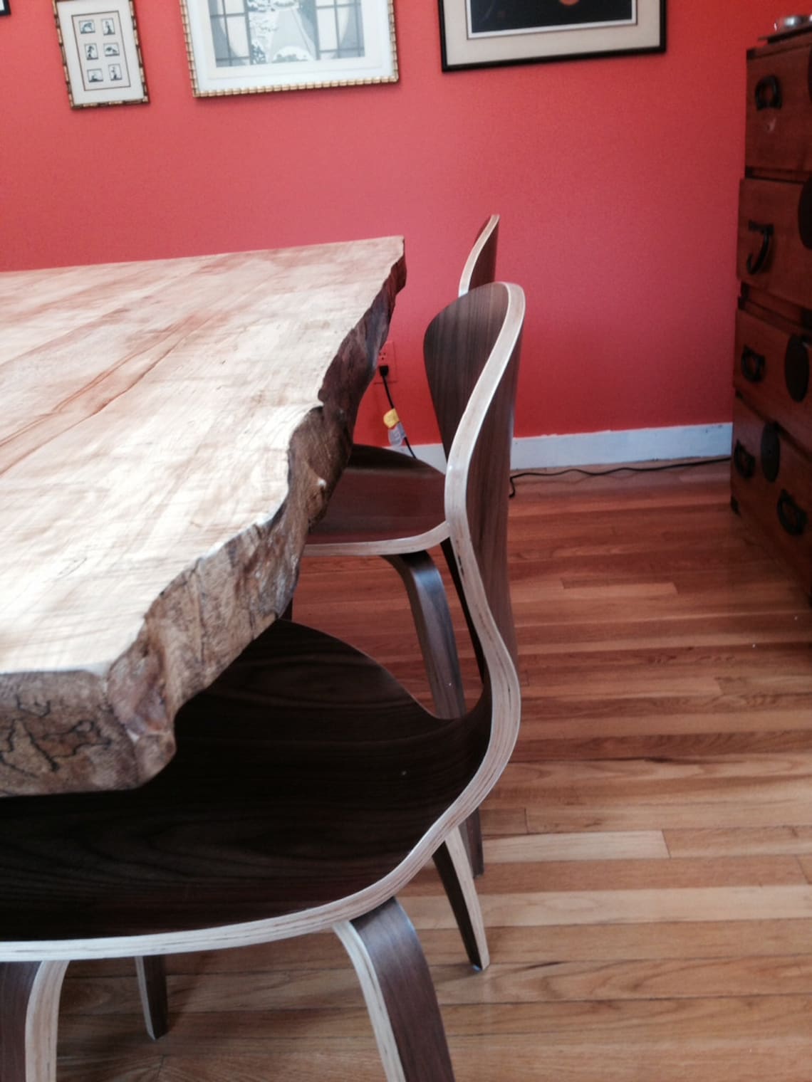 Live Edge Square Table Hard Maple With Wooden X-leg | Etsy