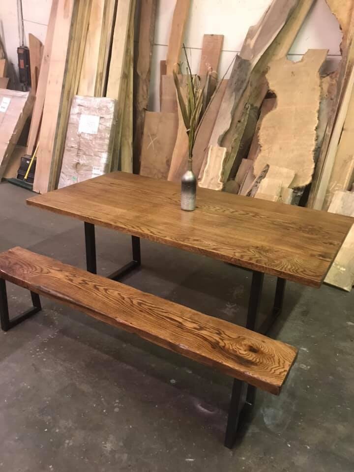 The Classic Oak contemporary style solid chestnut oak table | Etsy