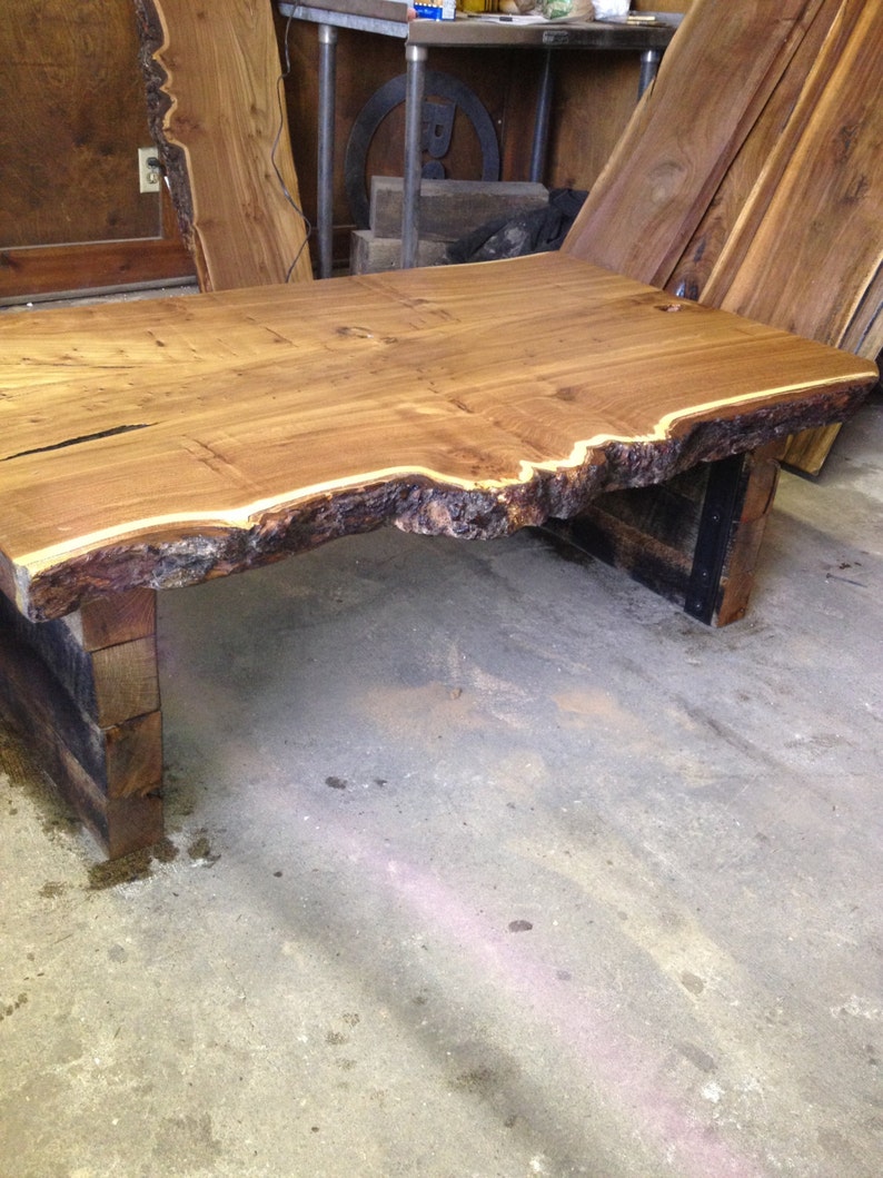 Live Edge Coffee Table The Terrace Coffee Table Industrial | Etsy