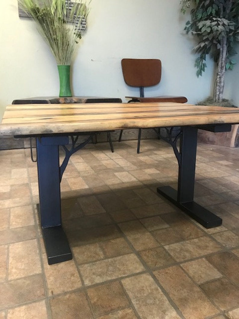 Metal Table Legs/Metal I-Legs with Tree branch supports | Etsy