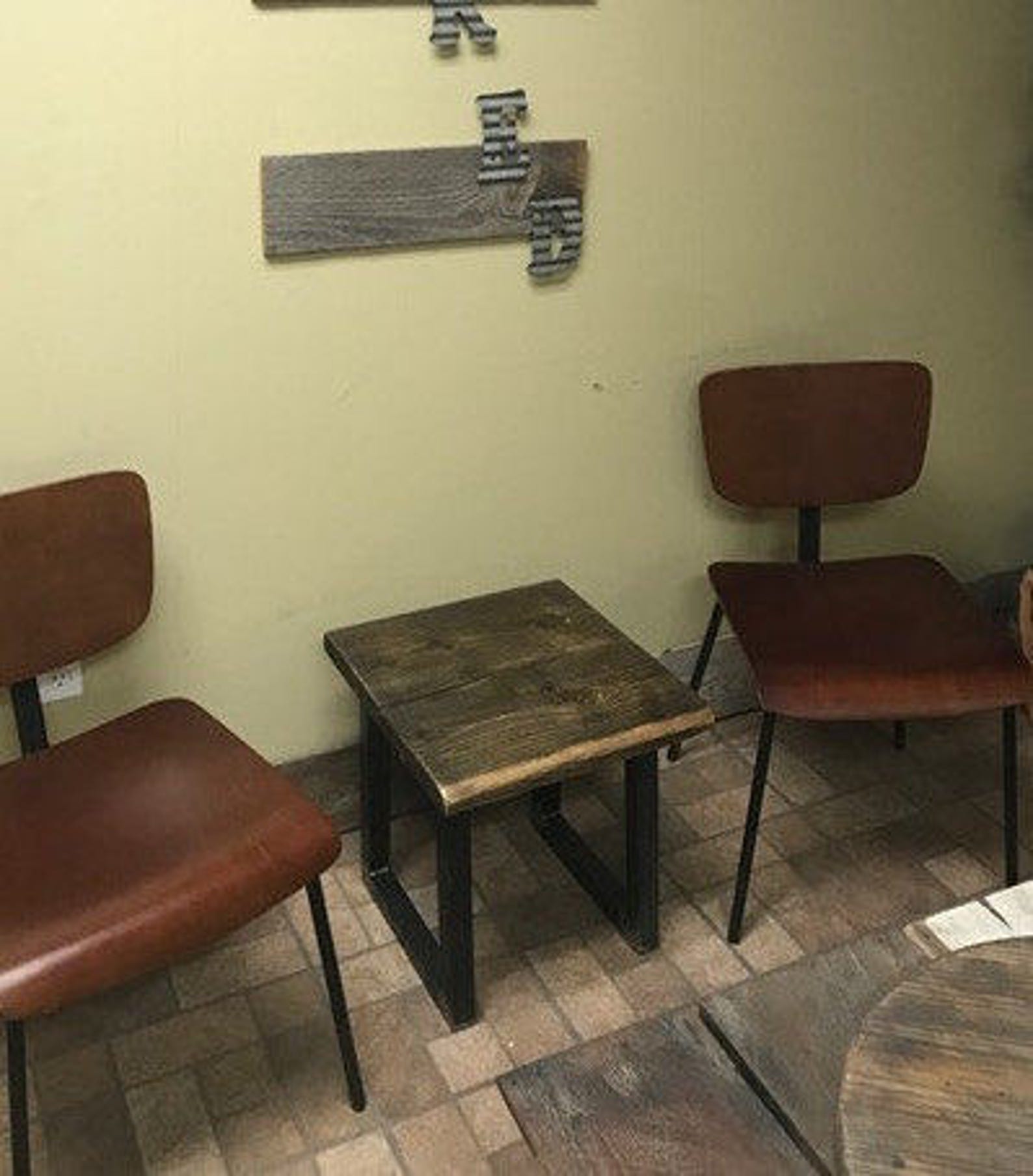 Rustic Side/end Table/stool With Metal Legs and Reclaimed Wood - Etsy