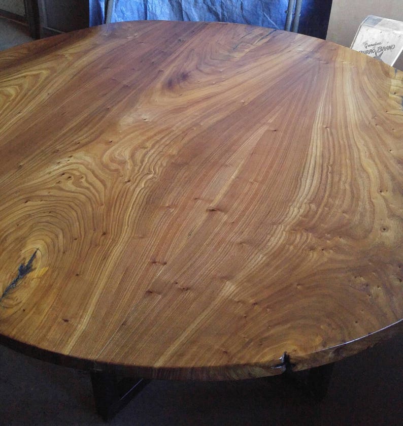 Hardwood Round Tables Circle of Beauty With X Shaped Metal - Etsy