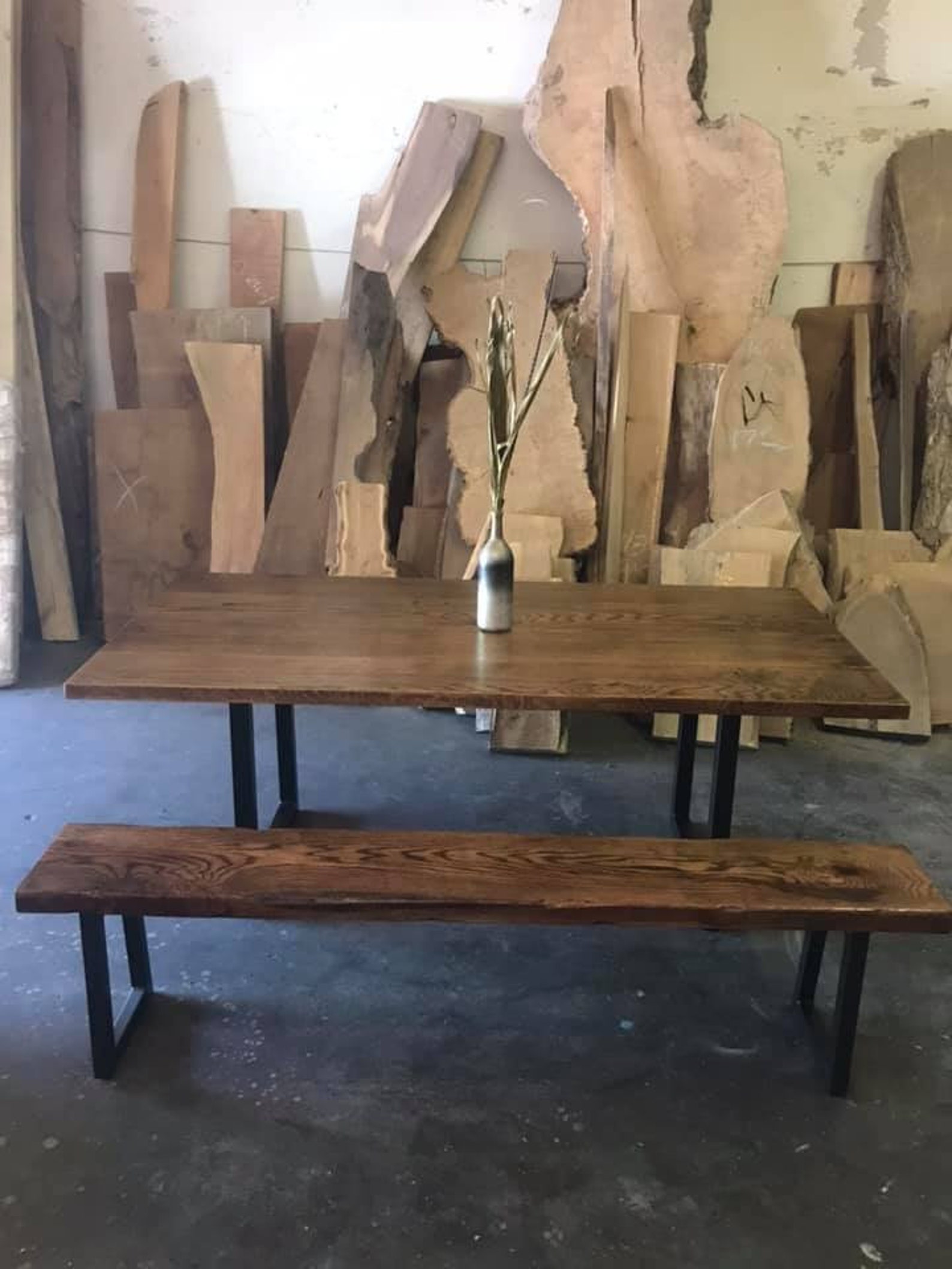 The Classic Oak contemporary style solid chestnut oak table | Etsy