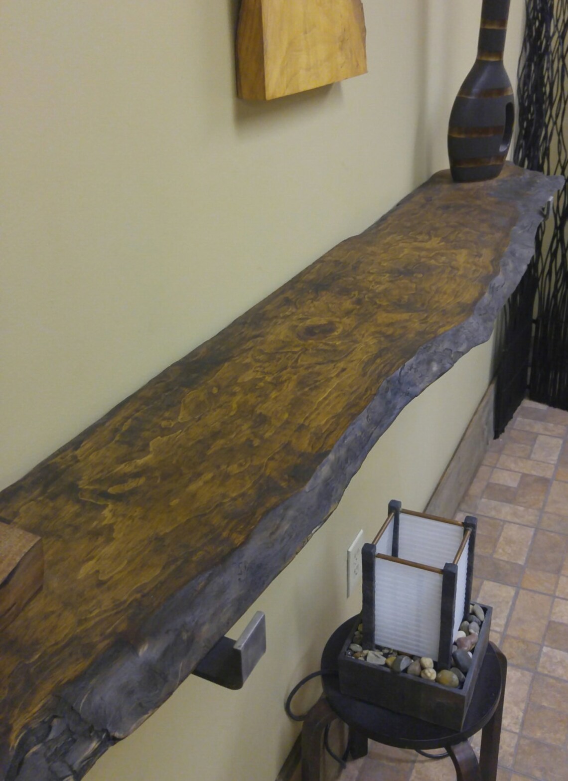 Live Edge Slab Shelves 1 thick with Mounting brackets | Etsy