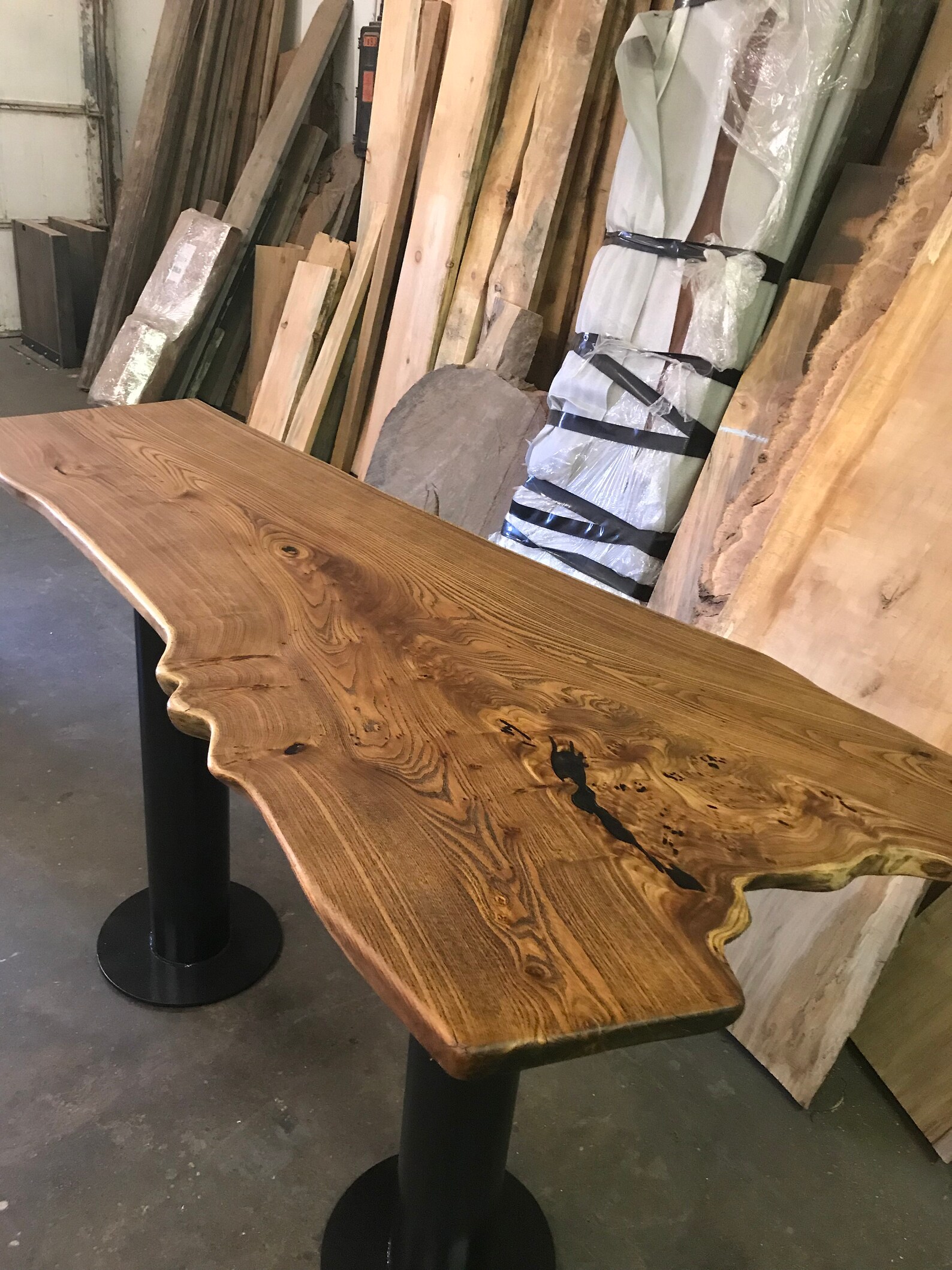 The Avenue Live Edge Bar/display Table - Etsy