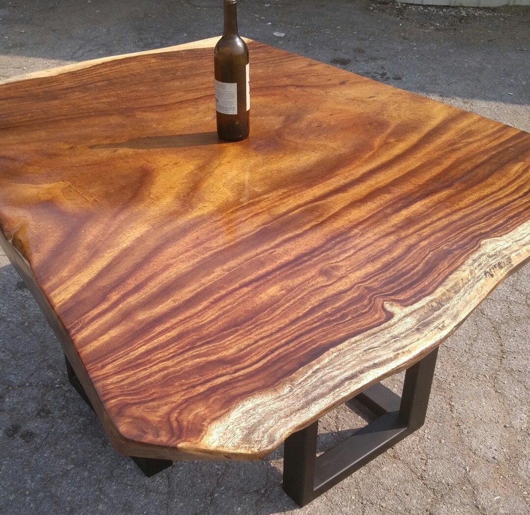 Slab Tables - the Hot 'n Spicy - Exotic Square Shaped Monkey Pod Table ...