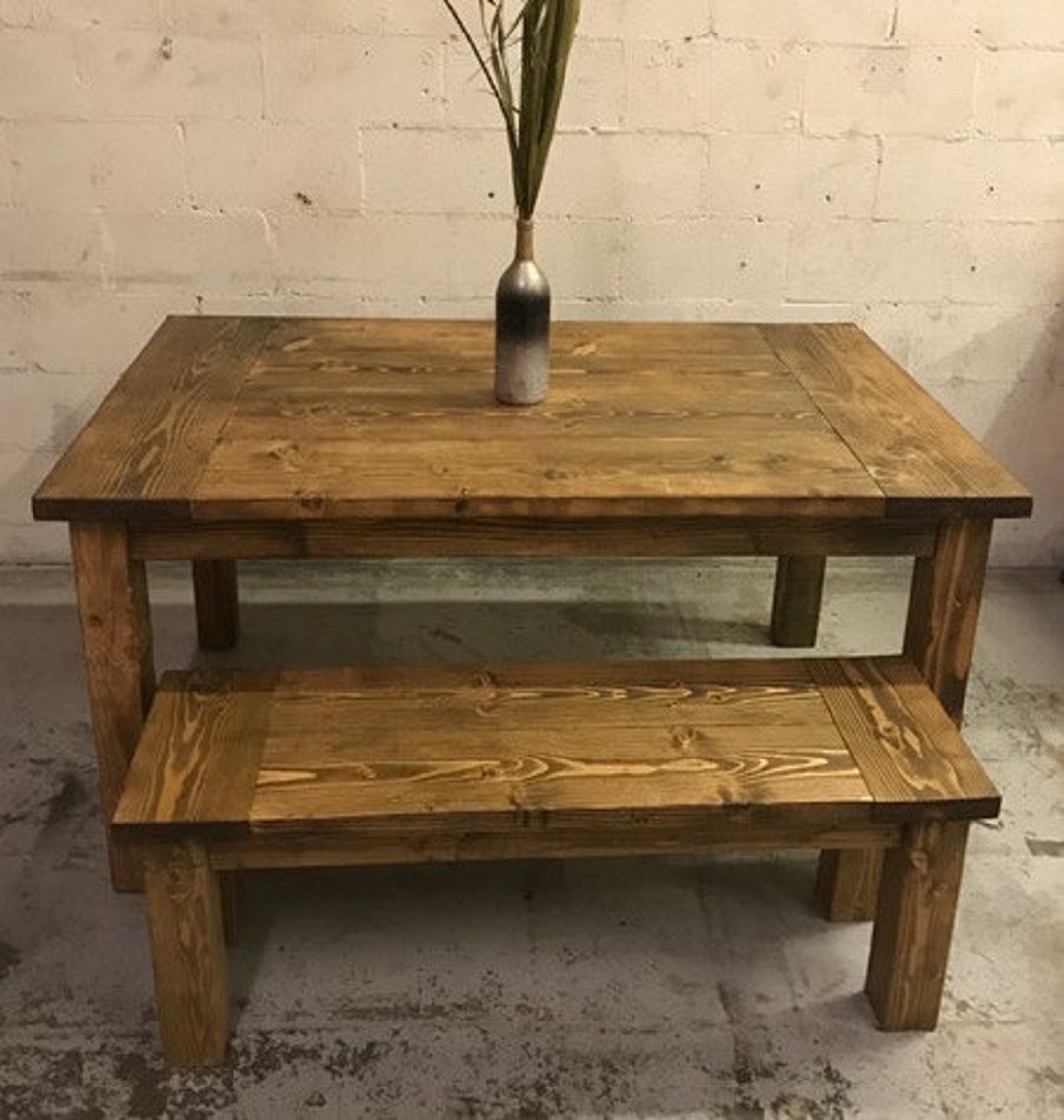Farmhouse Table Rustic-aged Wood and 1 Bench Combos - Etsy