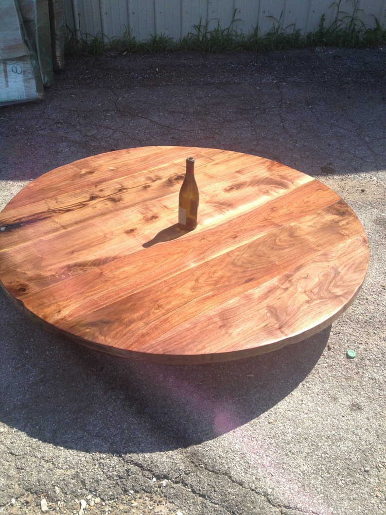 Hardwood Round Tables Circle of Beauty With X Shaped Metal - Etsy