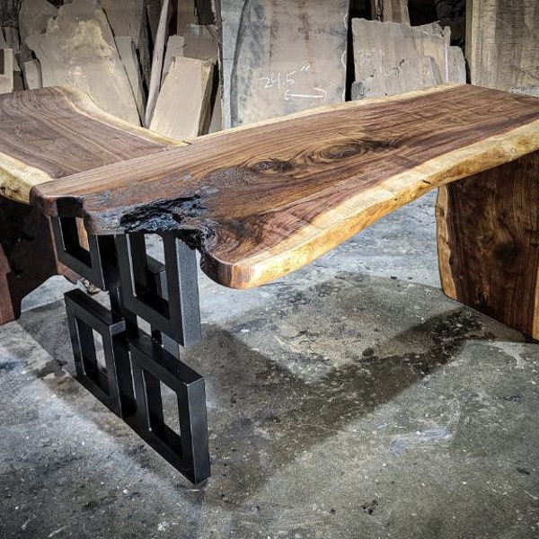 Live Edge Wood Desk - Etsy