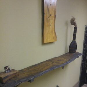 Live Edge Slab Shelves 1" Thick With Mounting Brackets - Etsy