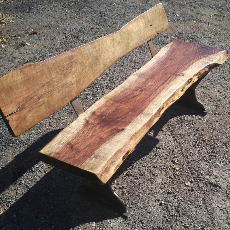 Live Edge Bench - Etsy