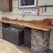 Live Edge Elm Bar With Backsplash- the Baller - Etsy