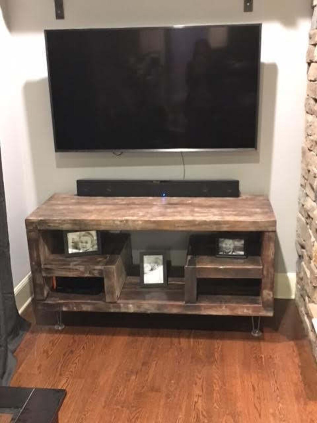 Wooden Console Table Made From Rustic Reclaimed 3" Thick Historic Wood ...