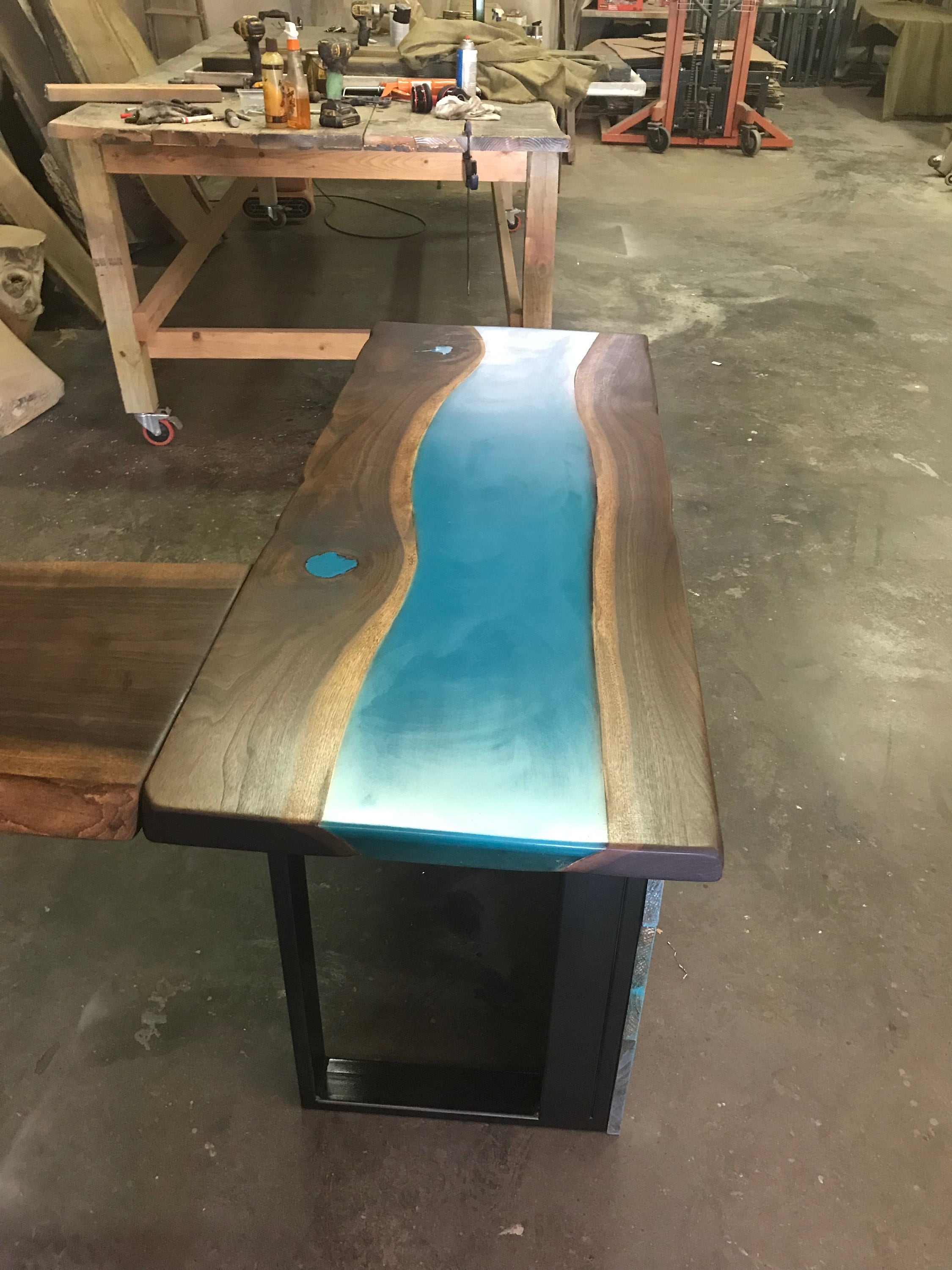 River Desks Epoxy Inlay Desks or Narrow Tables | Etsy