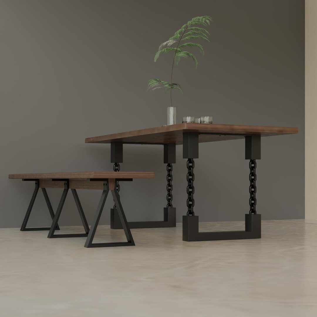 Custom Powder Coated Black Modern-industrial Metal Chain Table/desk ...