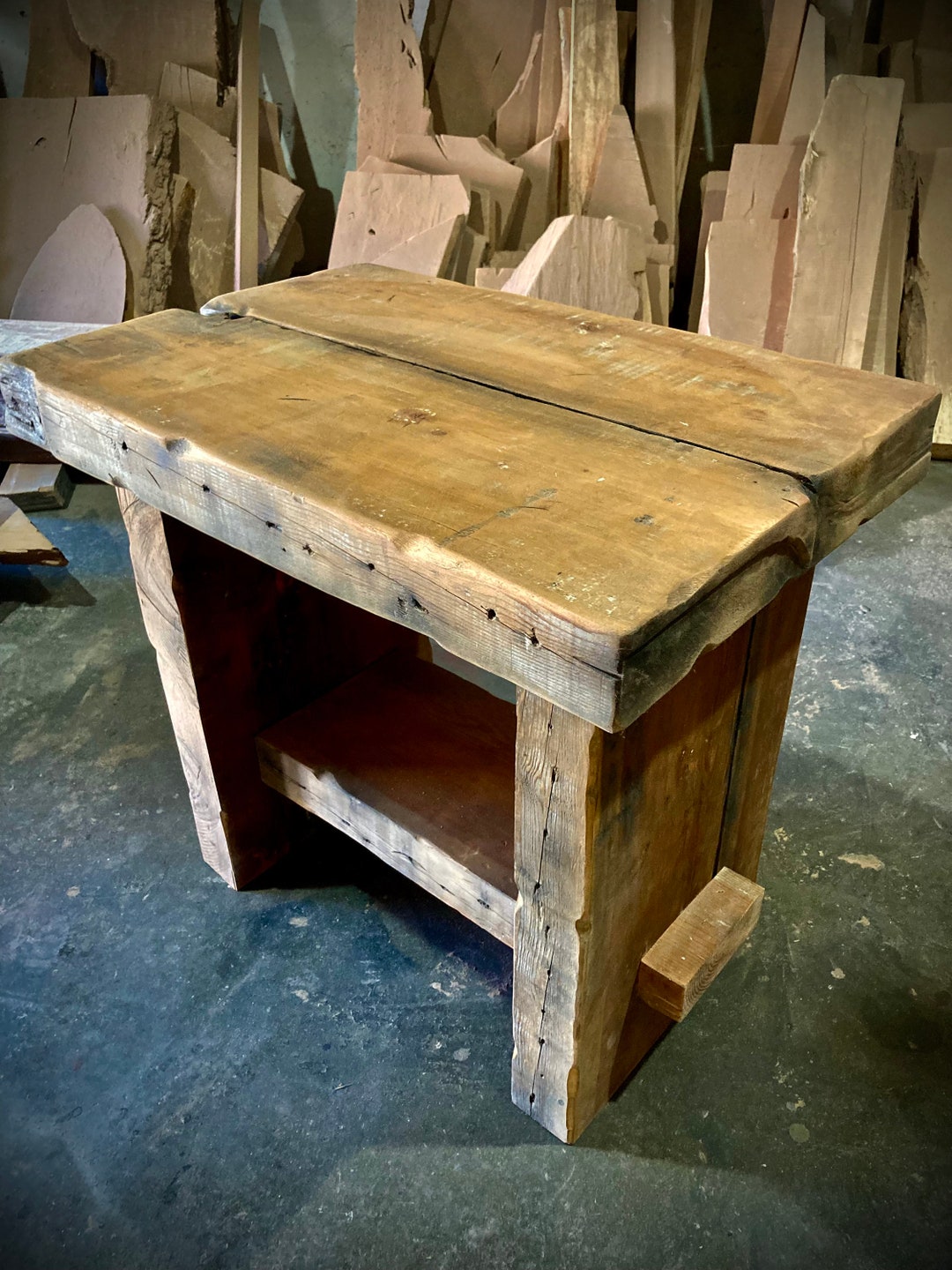 Farmhouse Style Entry or Side Table "the Kaw Table" - Etsy