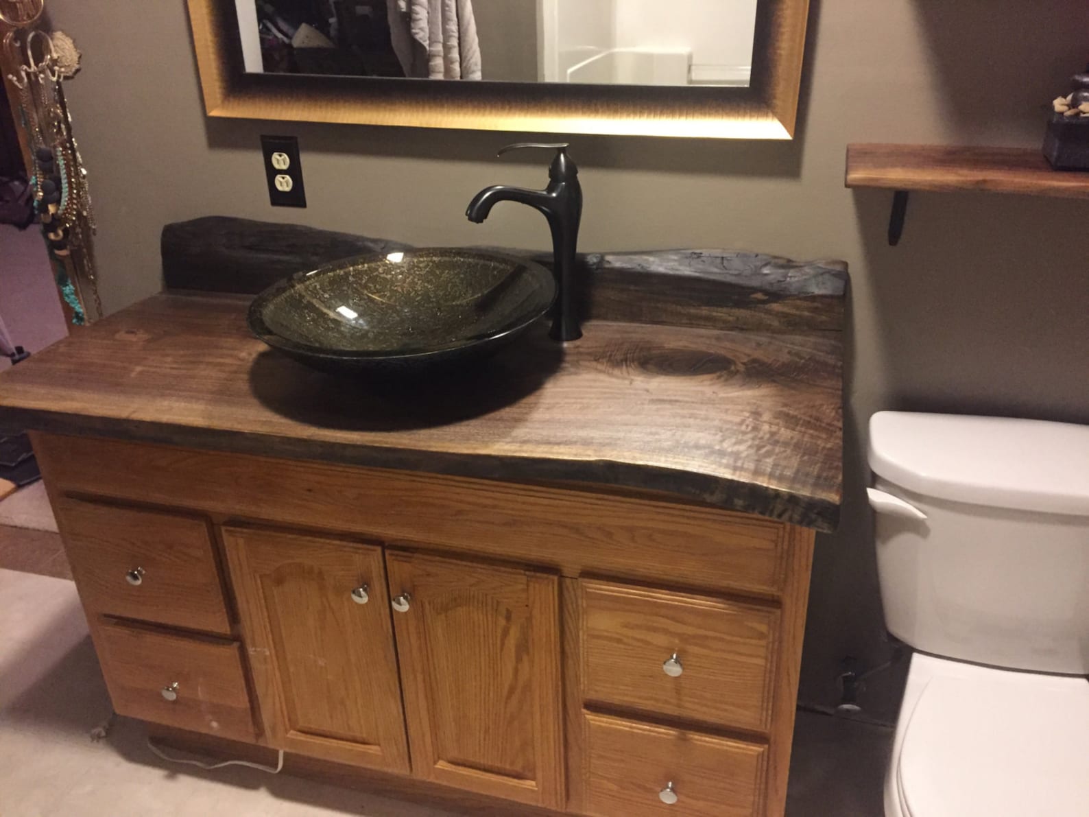 Live Edge Vanity/counter Tops Made From Hardwoods (walnut, Elm, Oak ...