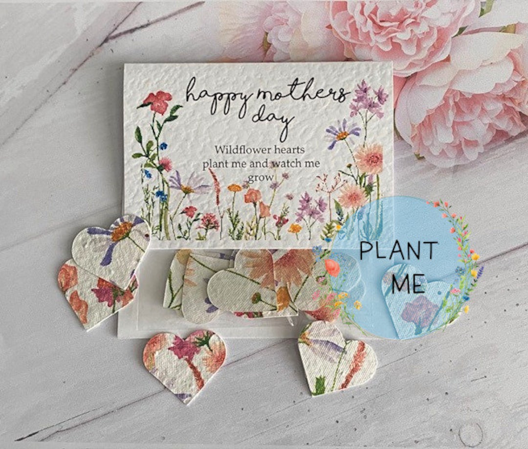 Mothers Day Seed Card Seeded Wildflower Card Plantable Seed Card ...