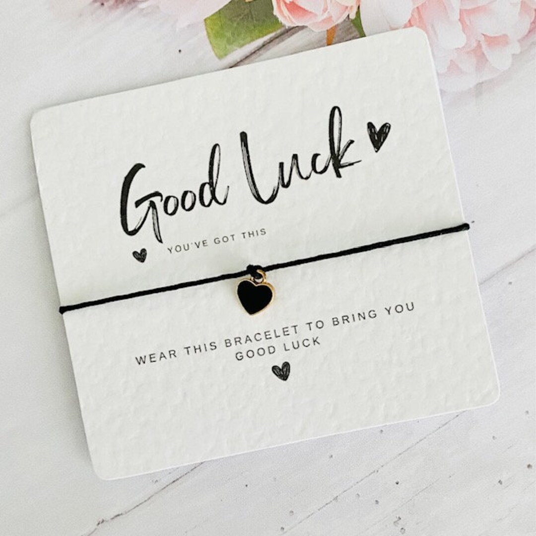 Good Luck Wish Card - Good Luck Bracelet - Good Luck With Exams - You ...