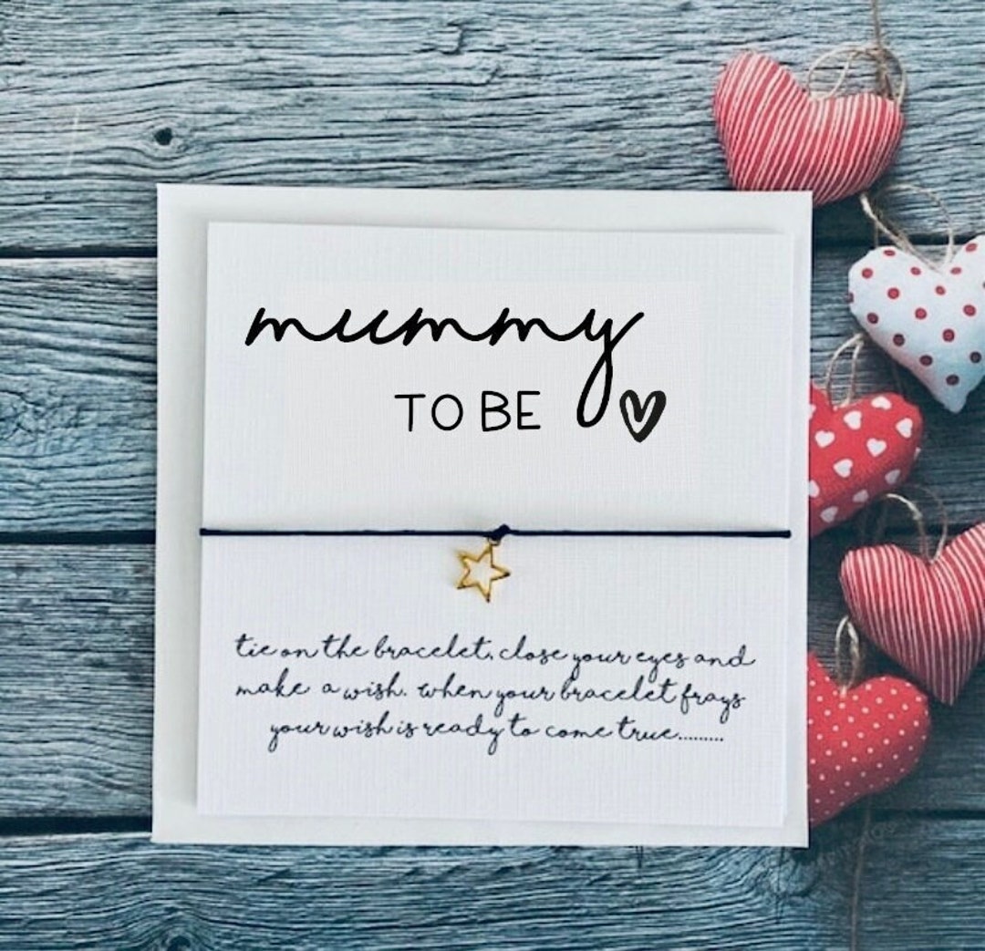 Mummy to Be Card Birthday Wish Card Mothers Day Bracelet Gift Happy ...