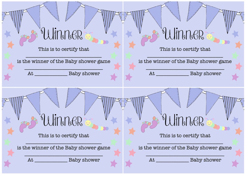 Baby Shower Word Scramble Game With Answer & Winners Certificate - Baby ...
