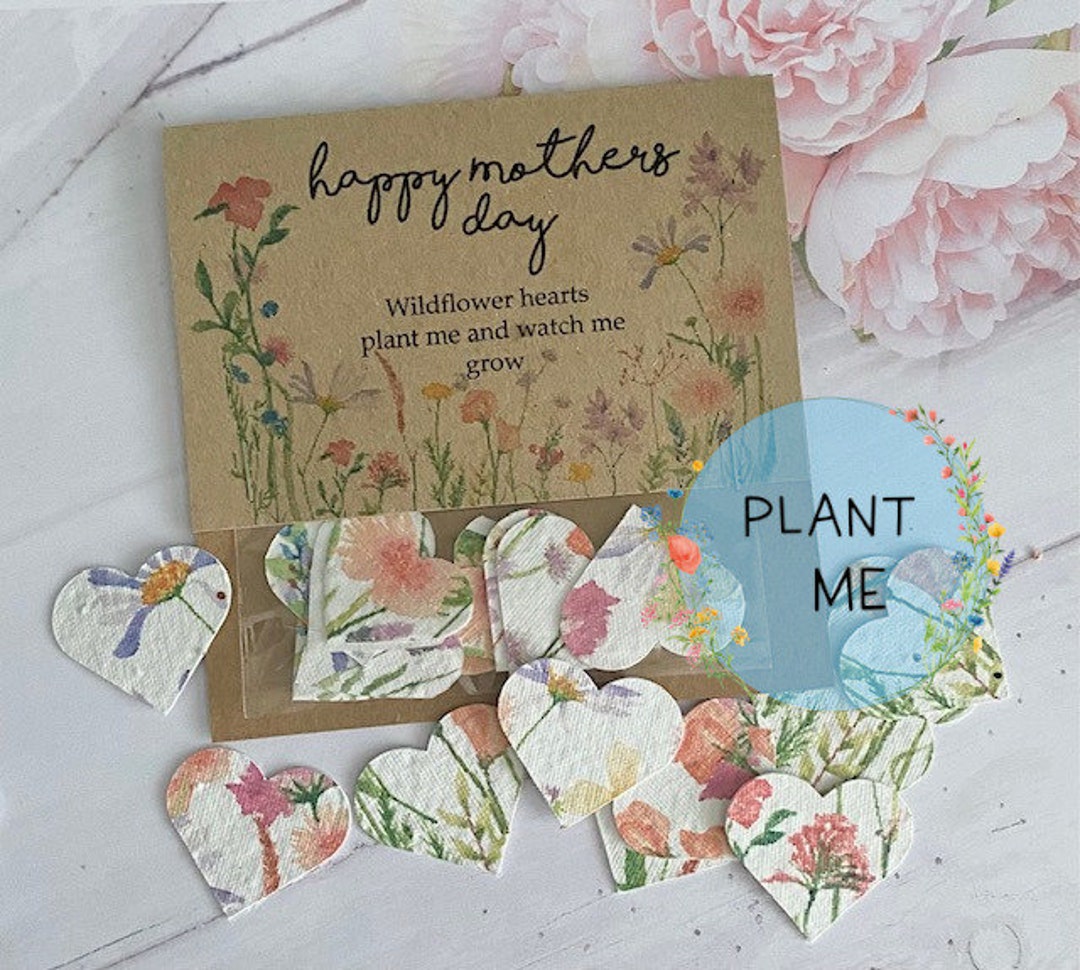 Mothers Day Seed Card Seeded Wildflower Card Plantable Seed Card ...