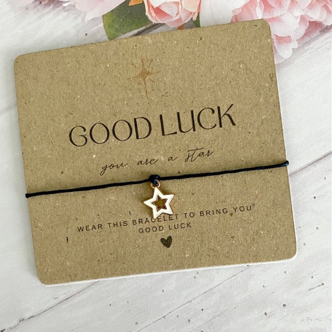 Good Luck Wish Card - Good Luck Bracelet - Good Luck With Exams - You ...