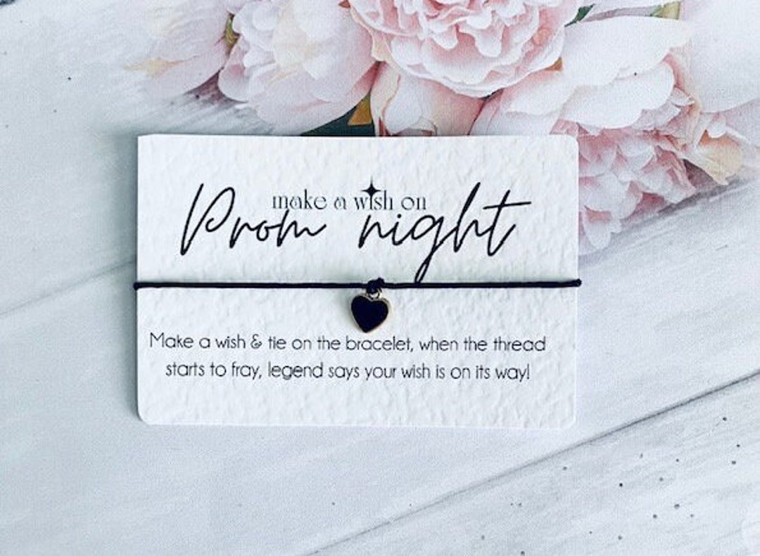 Prom Night Make a Wish Card - Prom Bracelet - - Prom Keepsake Friend ...