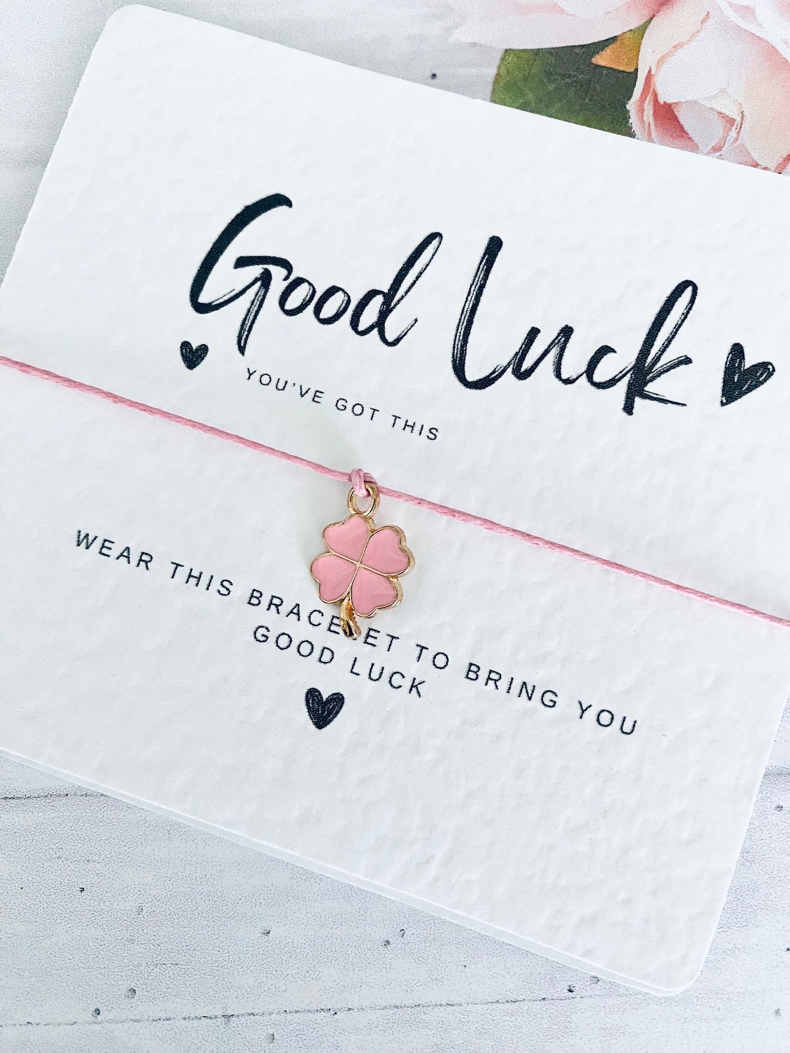 Good Luck Wish Card - Good Luck Bracelet - Good Luck With Exams - You ...