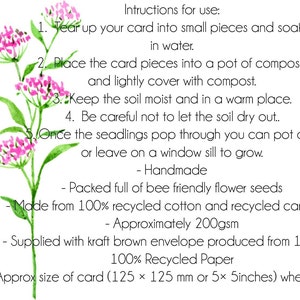 Thank You Seed Card - Seeded Wildflower Card - Plantable Seed Card ...