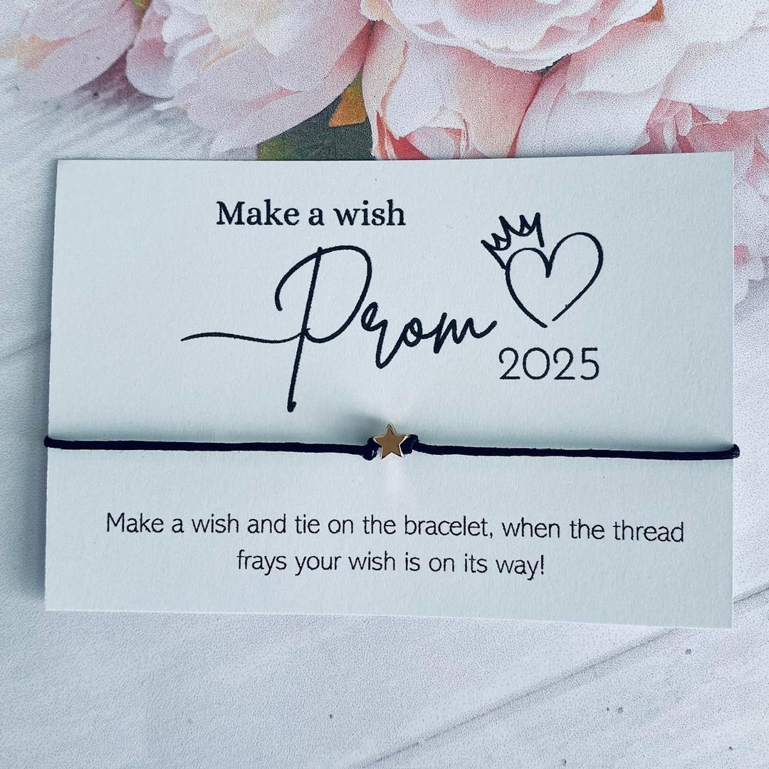 BULK Prom Night Make a Wish Card - Prom Bracelet - - Prom Keepsake ...