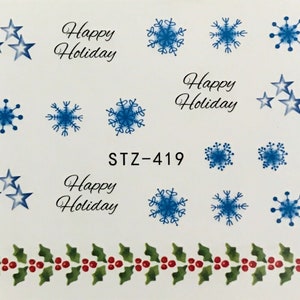 Christmas Snow Nail Art Snowflake Nail Art Angel Water - Etsy