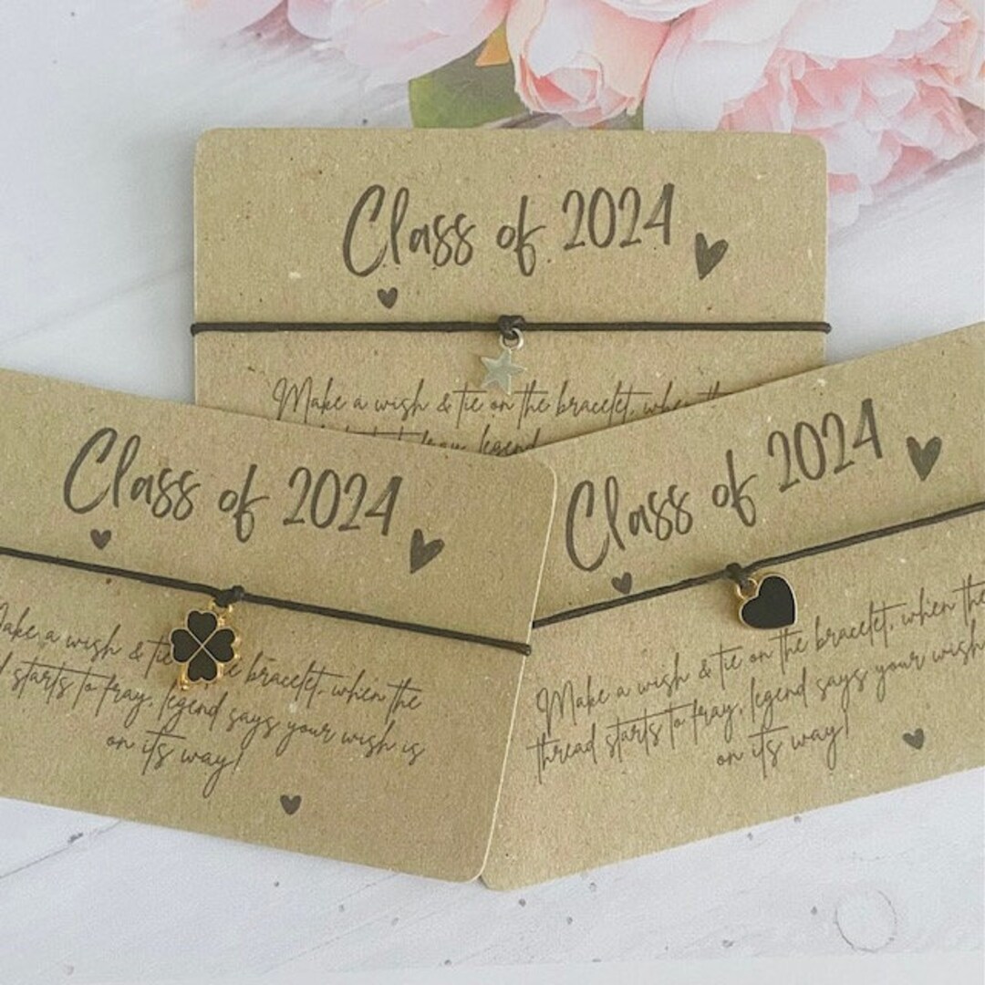 Class of 2024 Wish Card Class of 2024 Bracelet End of School Gift Good ...