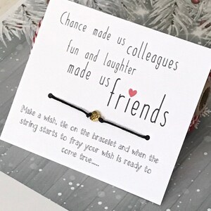 L Work Colleague Friendship Wish Card - Heartfelt Farewell or ...