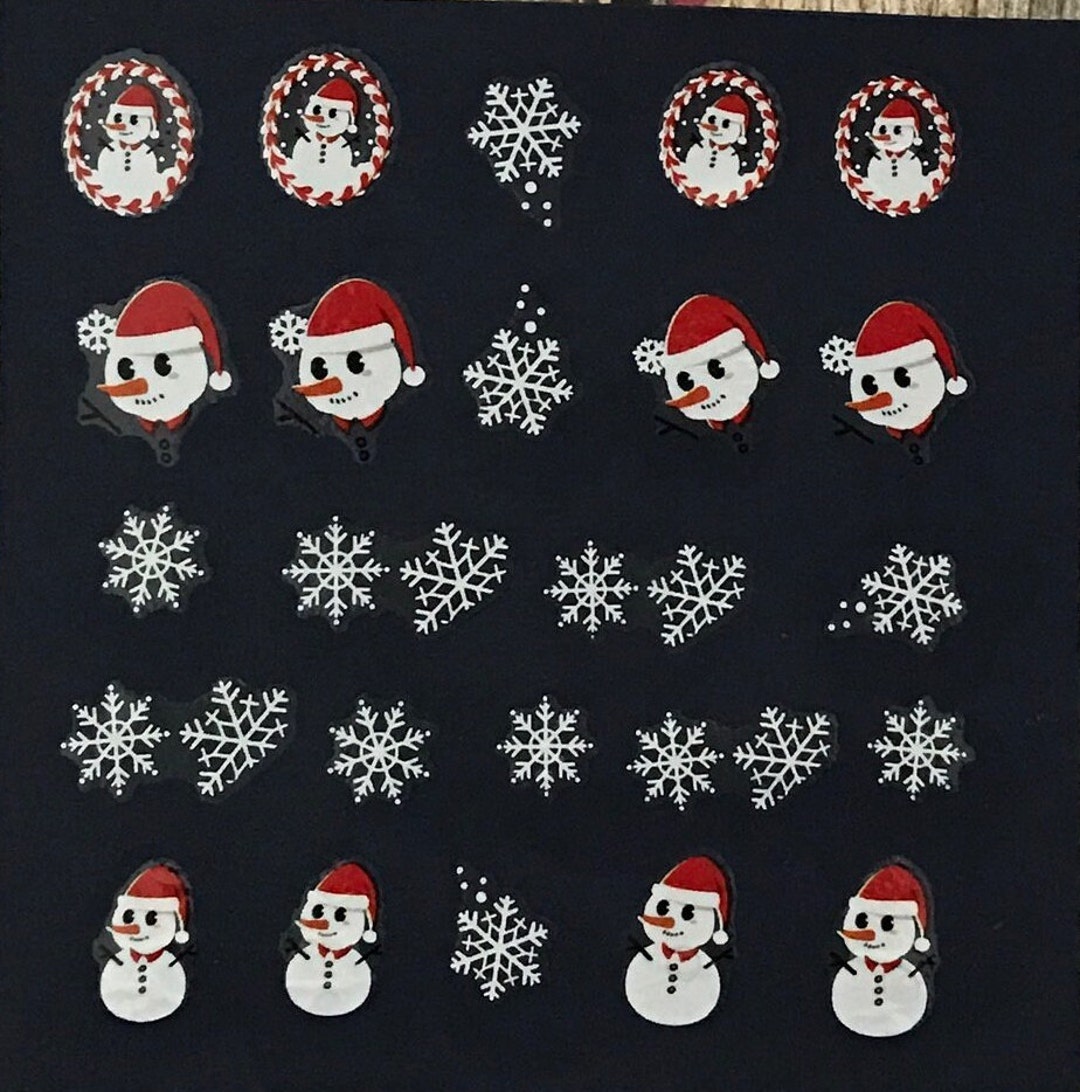 Christmas Snow Nail Art Snowflake Nail Art Angel Water - Etsy