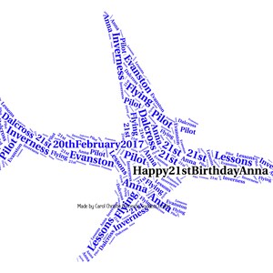 Aeroplane Word Art, Personalised Plane Print, Airplane Word Collage ...
