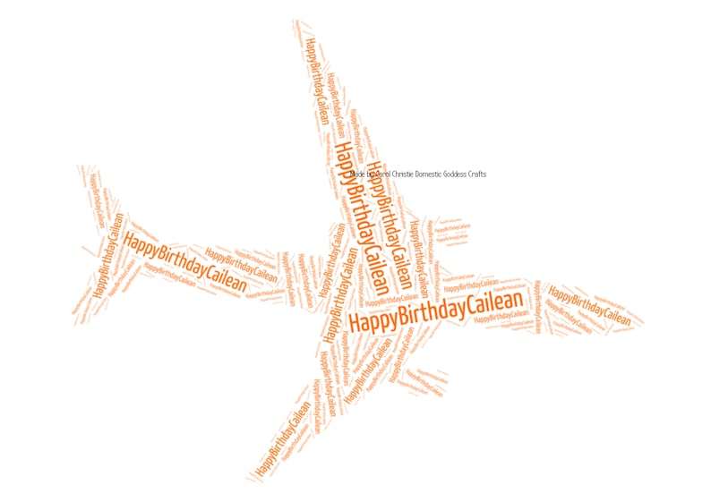 Aeroplane Word Art Personalised Plane Print Airplane Word | Etsy
