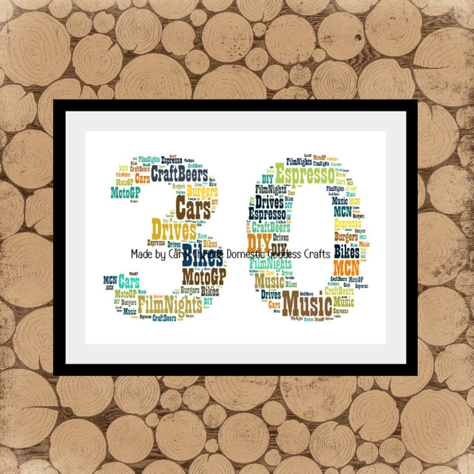 30th Birthday Gift 30th Word Art 30th Word Cloud 30th | Etsy
