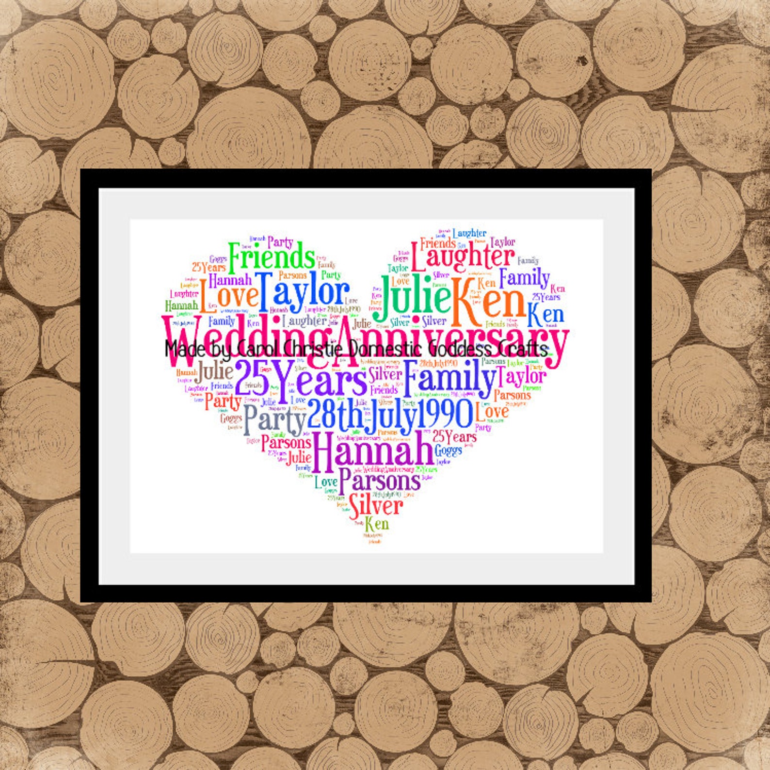 Anniversary Gift Love Heart Word Art Heart Wordle Love - Etsy