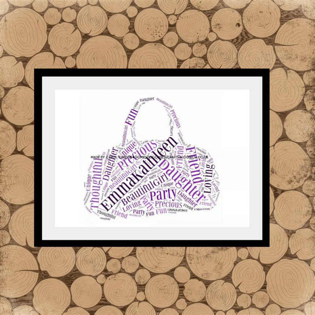 Handbag Word Art Bag Word Cloudhandbag Word Collage - Etsy