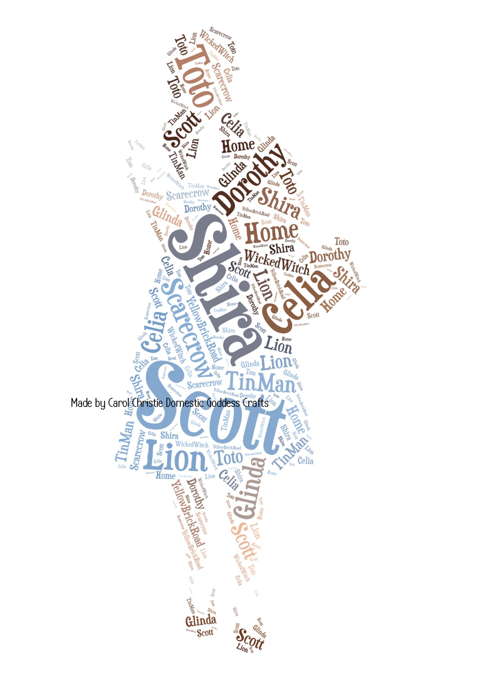 Personalised Dorothy Print, Dorothy Word Art, Dorothy Word Cloud ...
