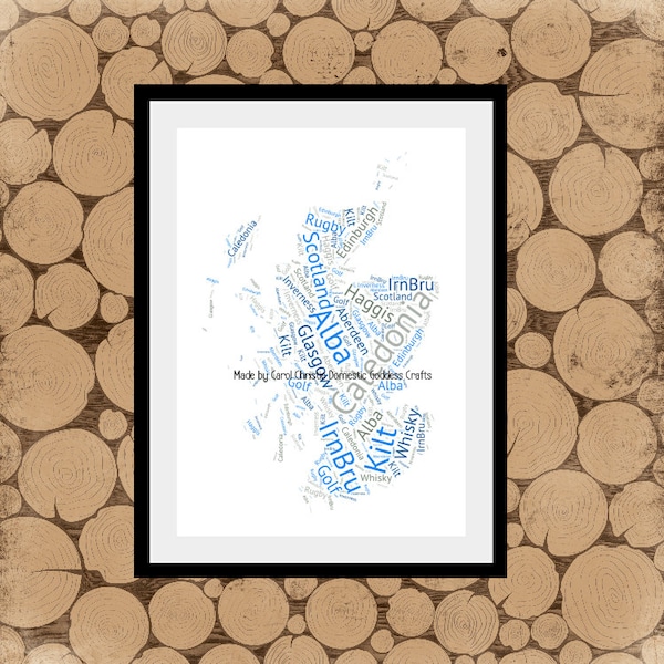 Scotland Word Art - Etsy