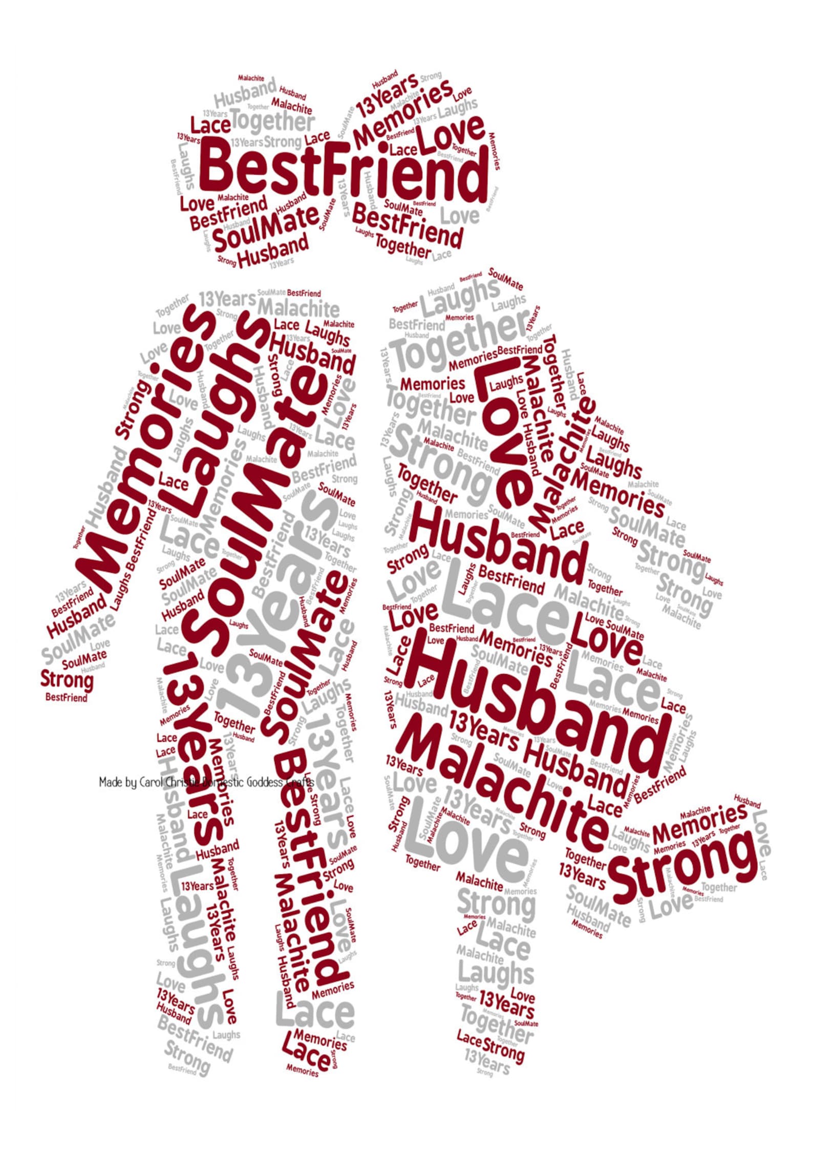 Couple Word Art Engagement Gift Wedding Gift Civil - Etsy