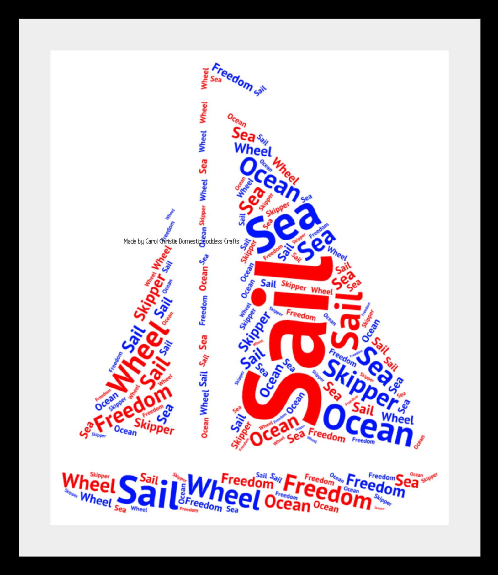 Sailboat Word Art Personalised Sailboat Print Boat Word Art - Etsy