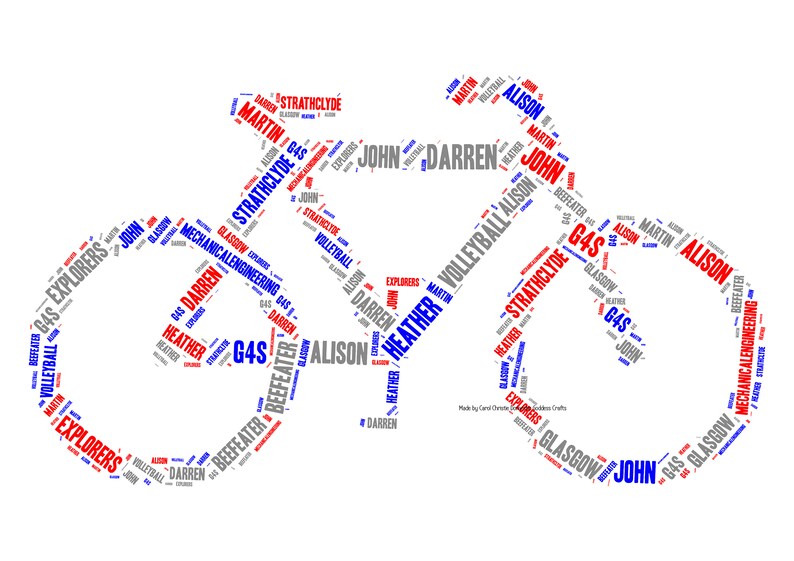 Bike Word Art Personalised Bike Print Cyclist Gift Bike | Etsy UK