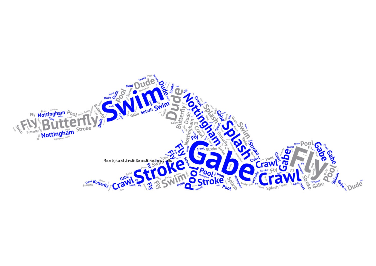 Swimmer Personalised Print Swimmer Word Art Swim Team Gift - Etsy UK